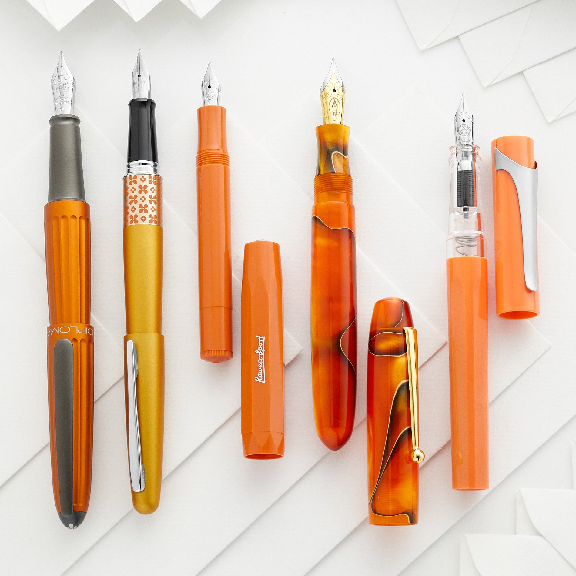 Orange Fountain Pens - The Goulet Pen Company