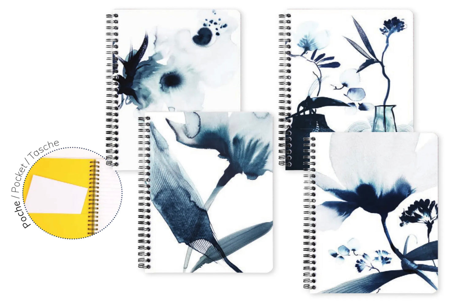 Clairefontaine Inkebana A5 Wirebound Notebook - Lined with Dividers ...