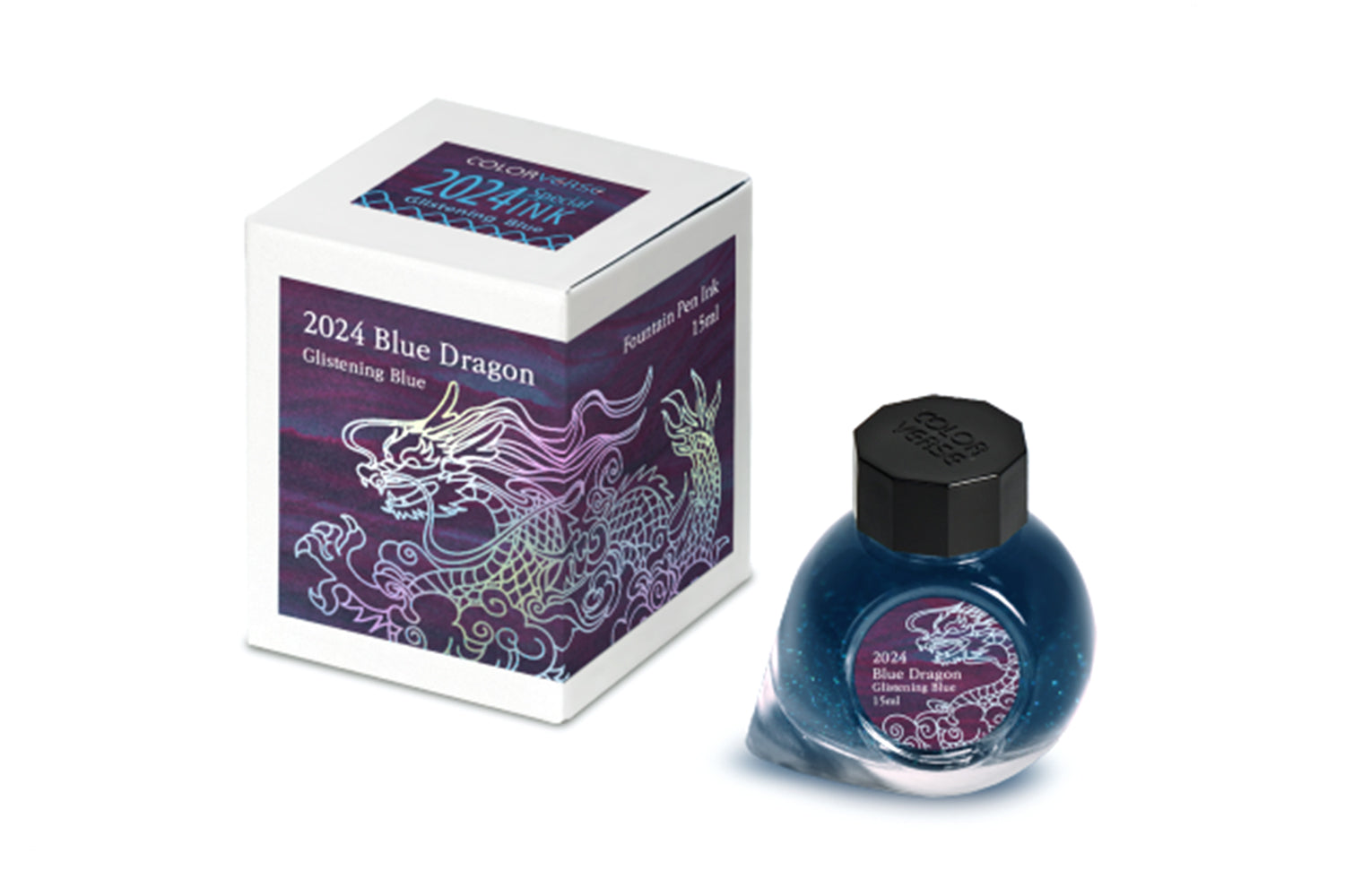 Colorverse Blue Dragon Glistening Blue - 15ml Bottled Ink - The Goulet ...