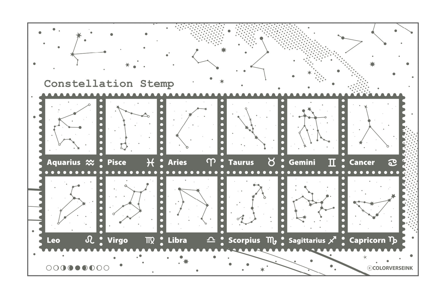 Colorverse Ink Art Cards - Constellation (Size C) - The Goulet Pen Company