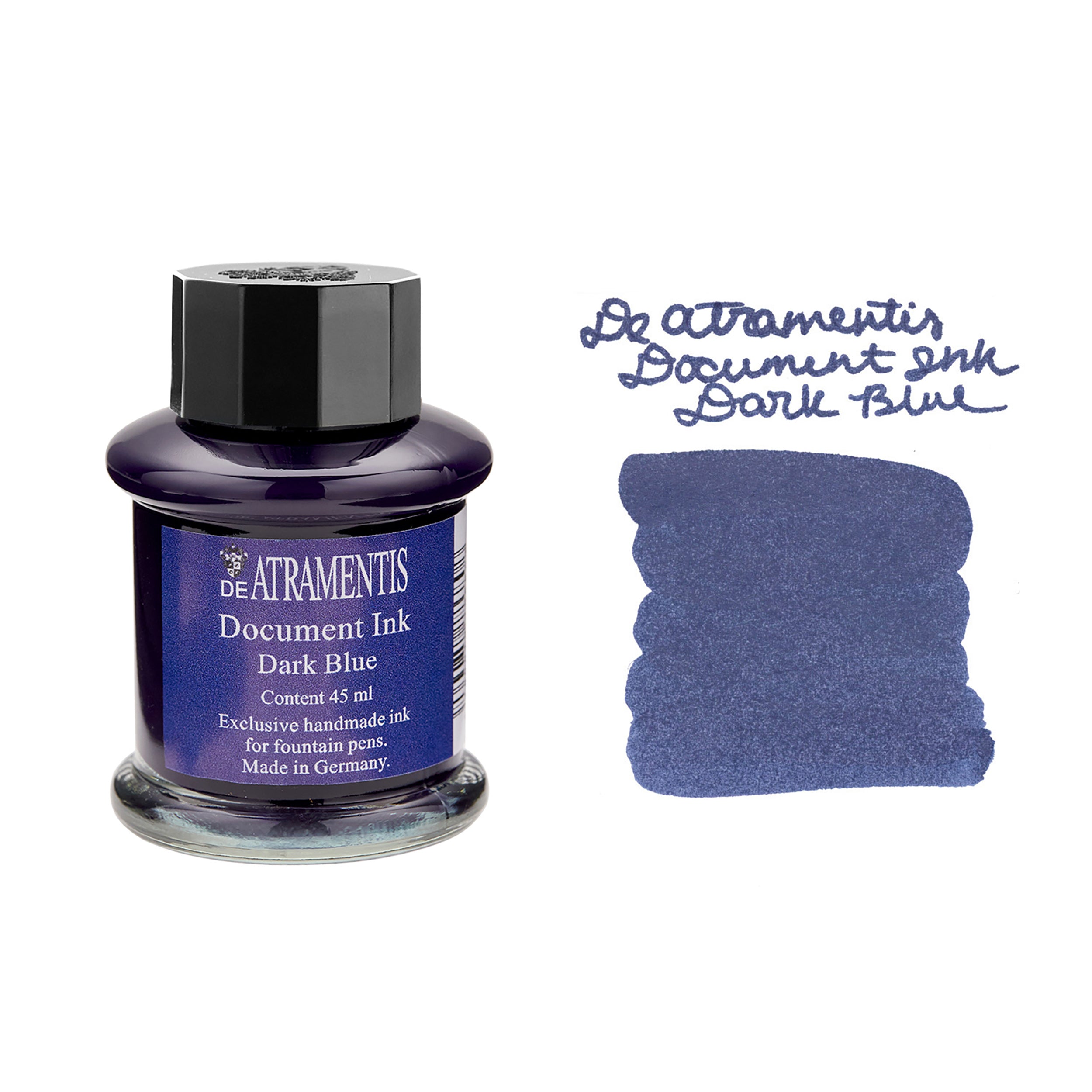 De Atramentis Document Ink Dark Blue - 45ml Bottled Fountain Pen Ink ...