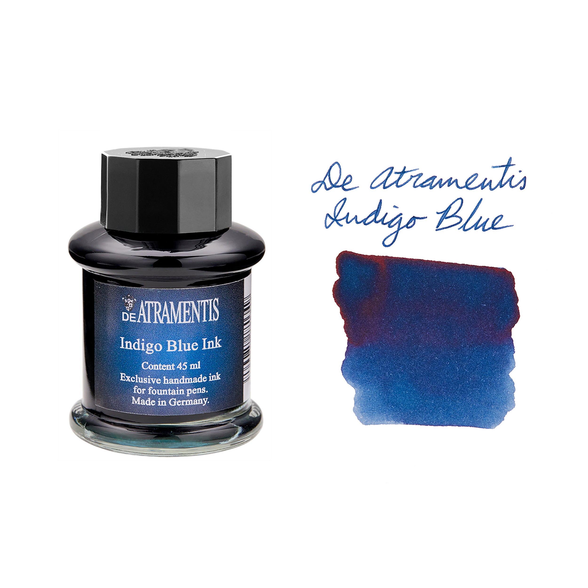 De Atramentis Indigo Blue - 45ml Bottled Fountain Pen Ink - The Goulet ...