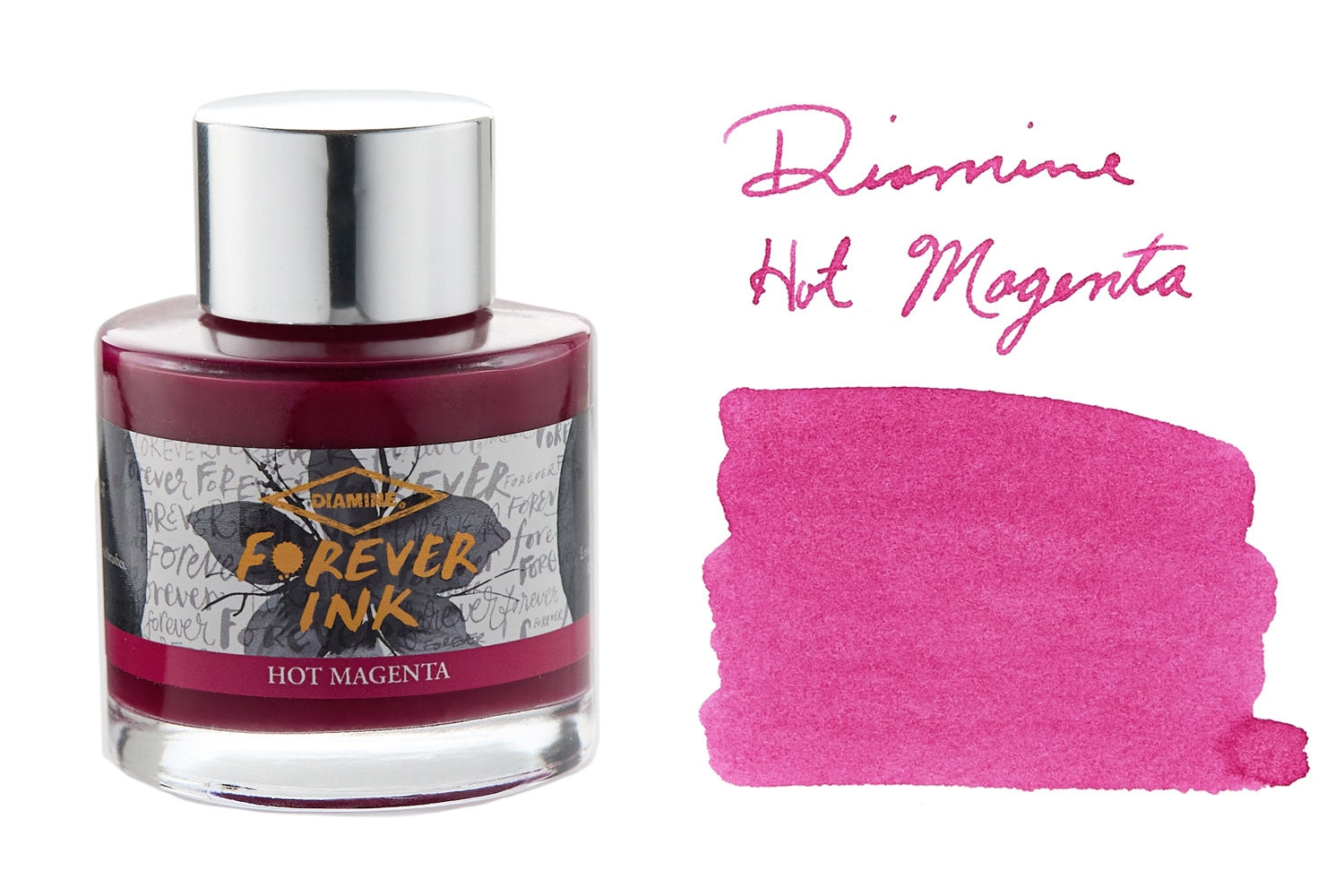 Diamine Forever Hot Magenta - 50ml Bottled Fountain Pen Ink - The ...