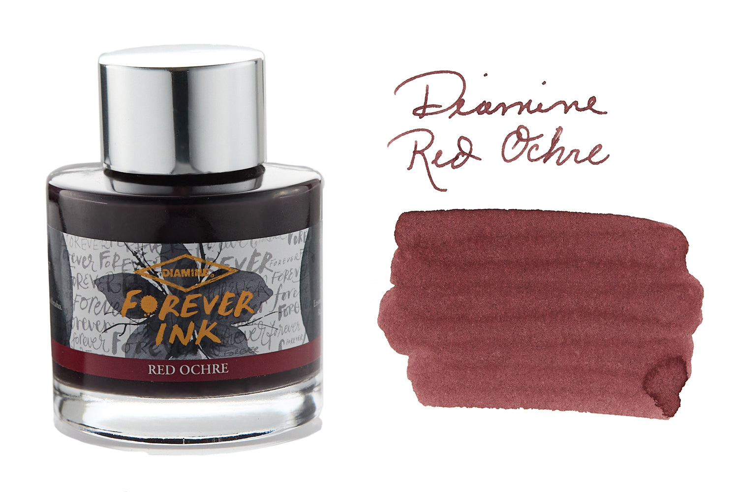 Diamine Forever Red Ochre - 50ml Bottled Fountain Pen Ink - The Goulet ...