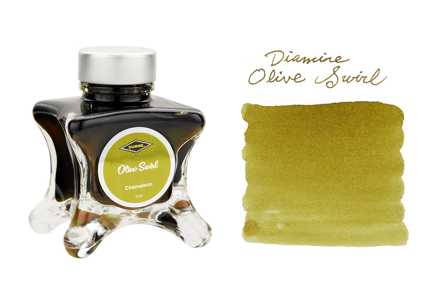 Diamine Olive Swirl - 50ml Bottled Fountain Pen Ink - The Goulet Pen ...