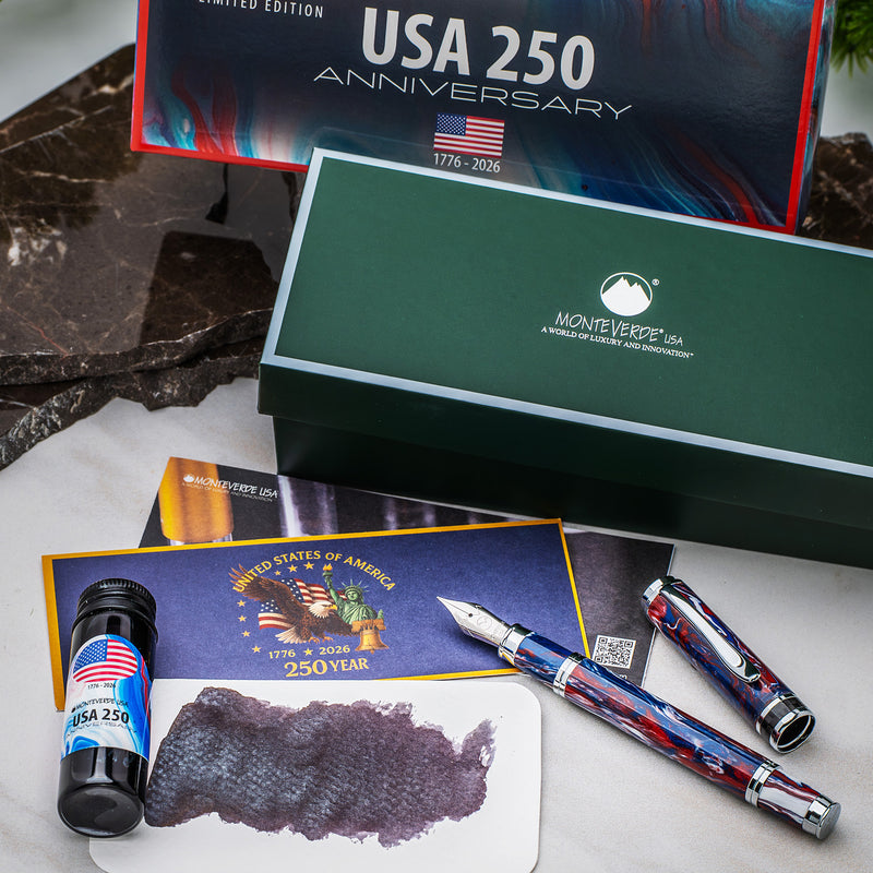 Monteverde Innova Fountain Pen & Ink Set - USA 250 Anniversary (LE ...