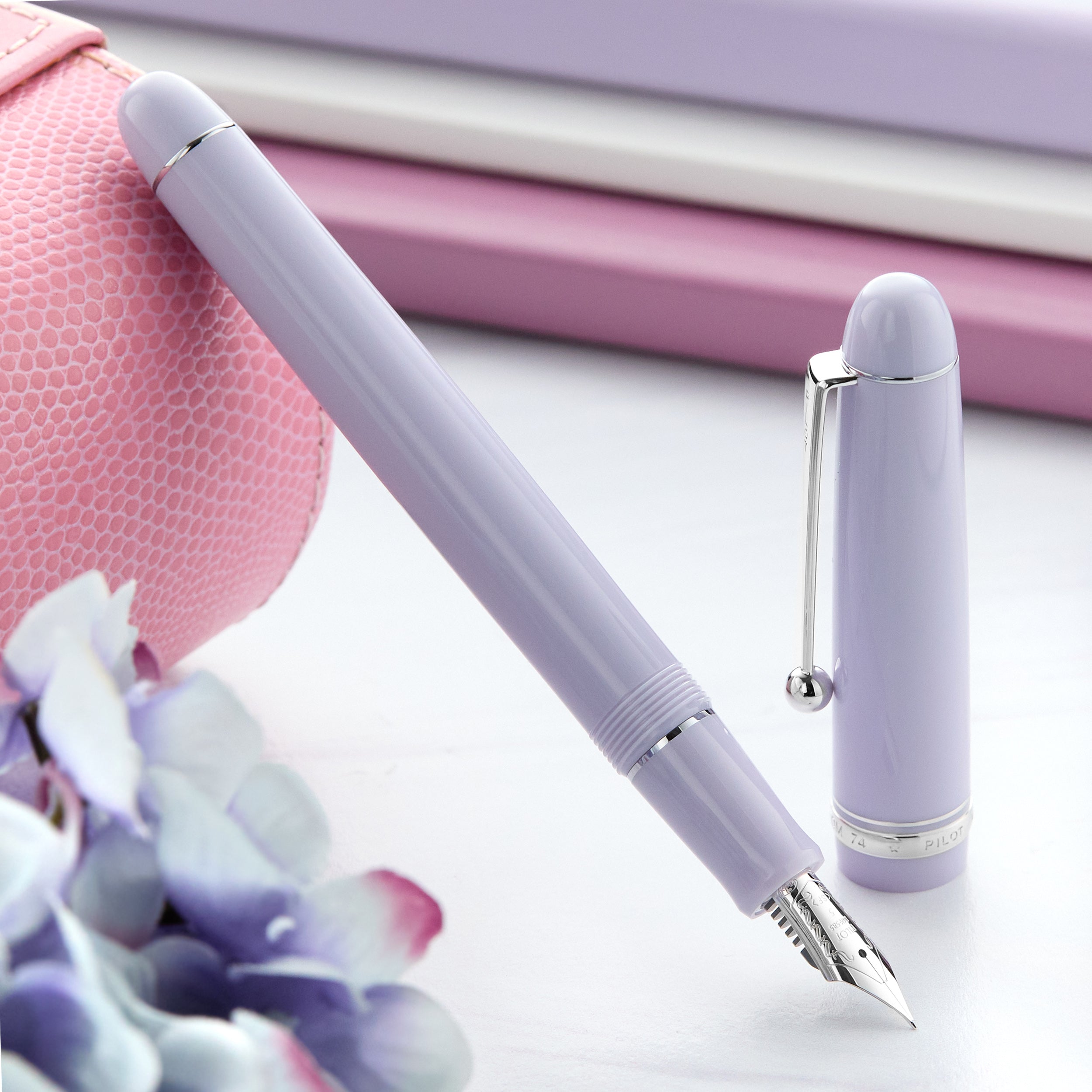 Pilot Custom 74 Fountain Pen - Lavender Fog - The Goulet Pen Company