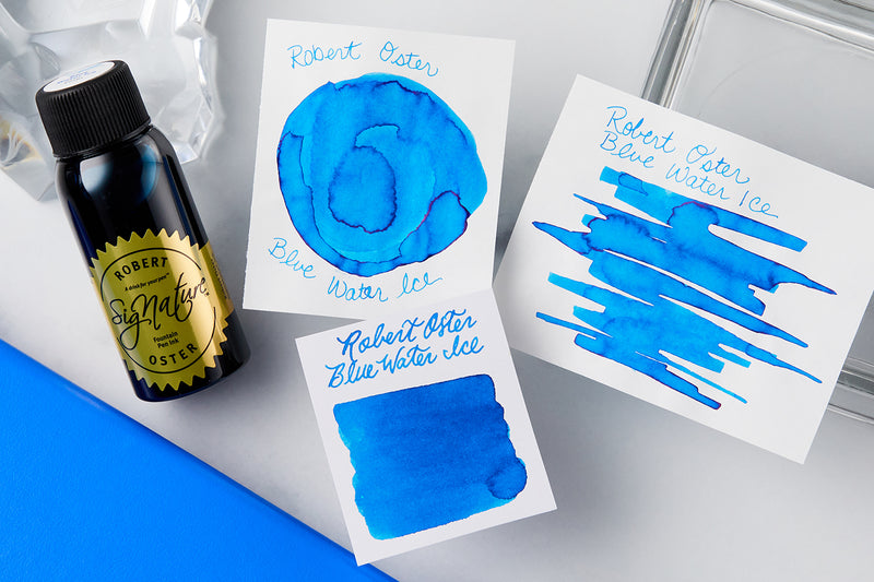 Robert Oster Blue Water Ice - Ink Sample - The Goulet Pen Company