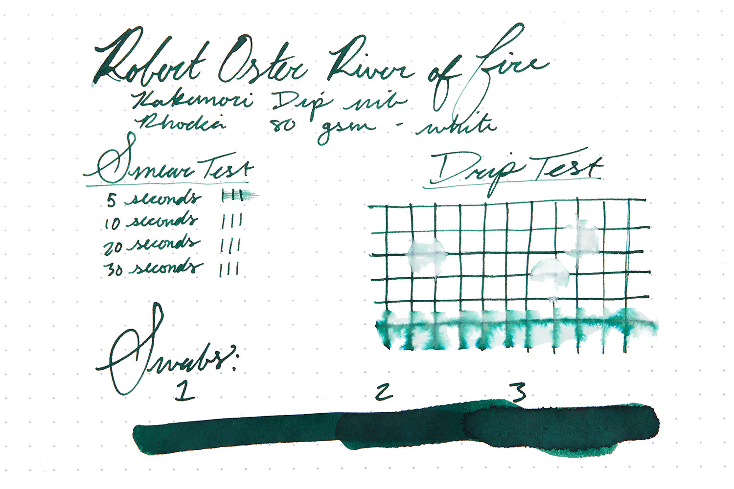 Robert Oster River of Fire - Ink Sample - The Goulet Pen Company