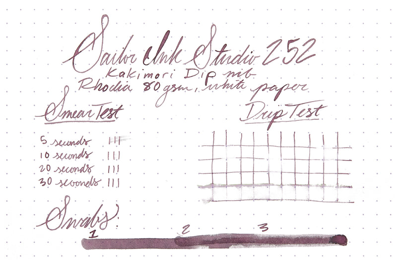 Sailor Ink Studio 252 - Ink Sample - The Goulet Pen Company