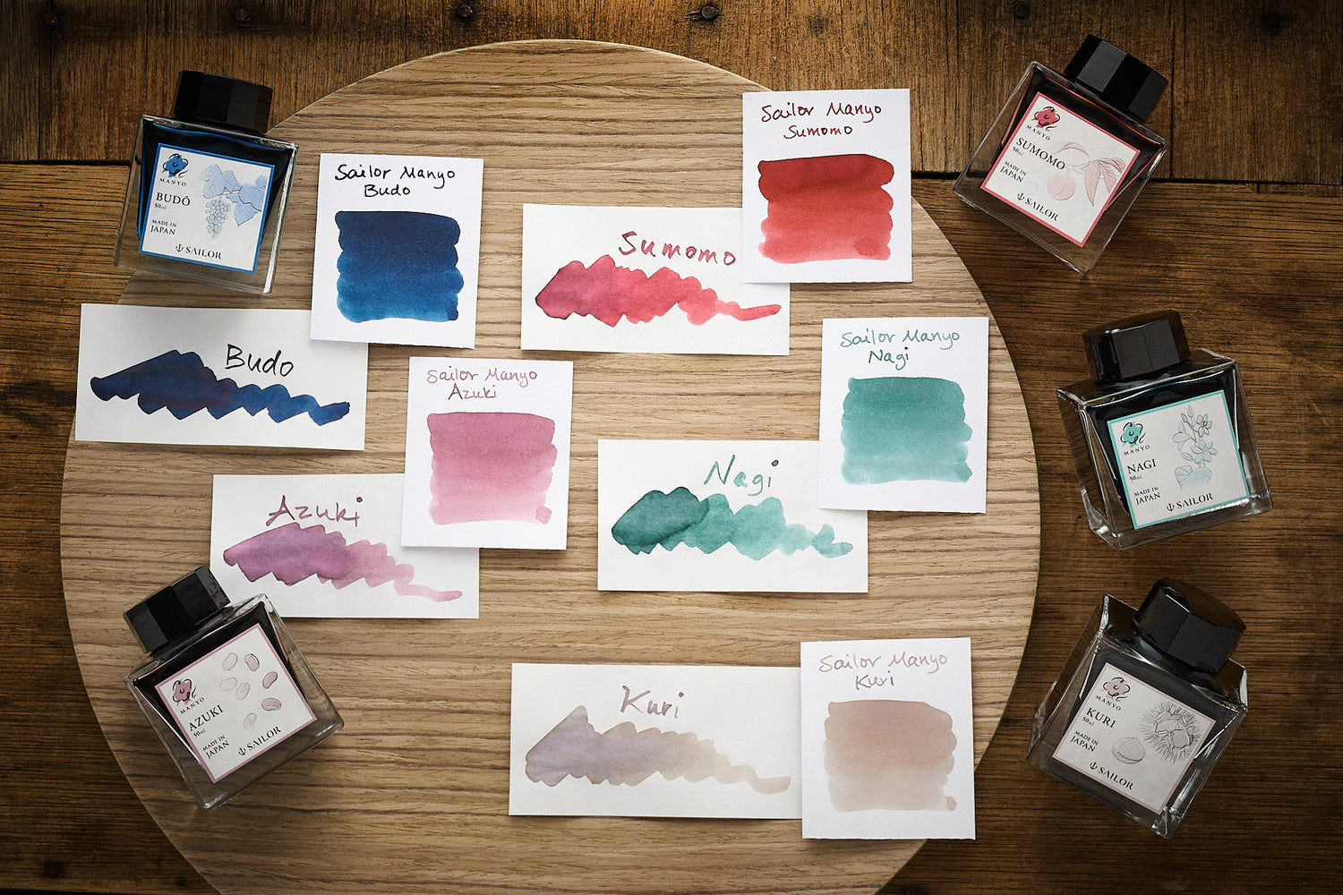 Sailor Manyo Azuki - Ink Sample - The Goulet Pen Company