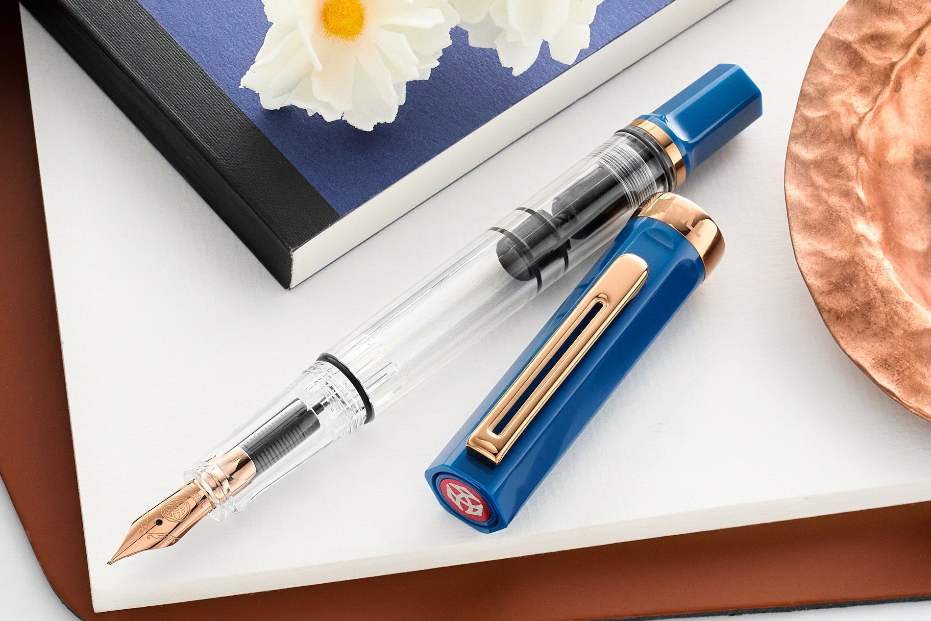 TWSBI ECO Fountain Pen - Indigo Blue w/ Bronze Trim - The Goulet Pen ...