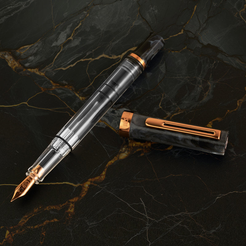 TWSBI ECO Fountain Pen - Black Marble w/ Bronze Trim - The Goulet Pen ...