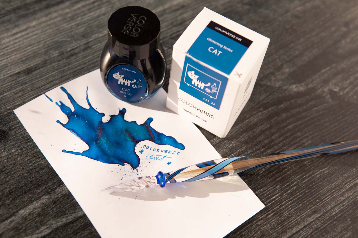 Colorverse Cat Glistening - 30ml Bottled Fountain Pen Ink - The Goulet ...