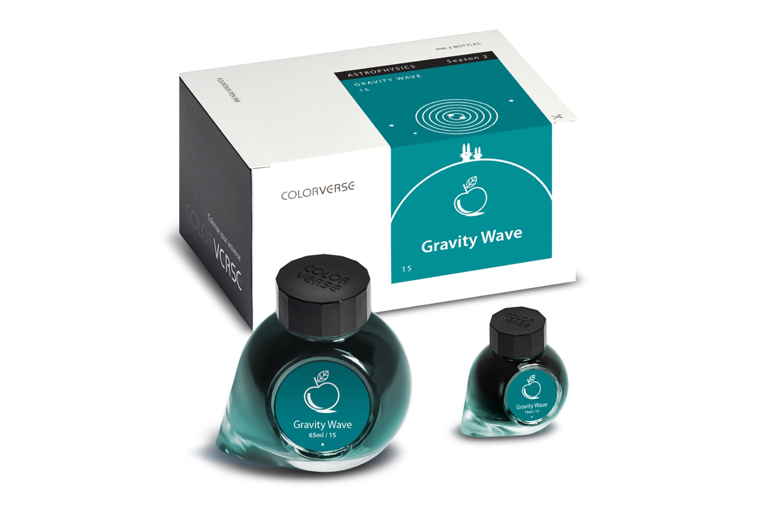 Colorverse Gravity Wave - 65ml + 15ml Bottled Fountain Pen Ink - The ...