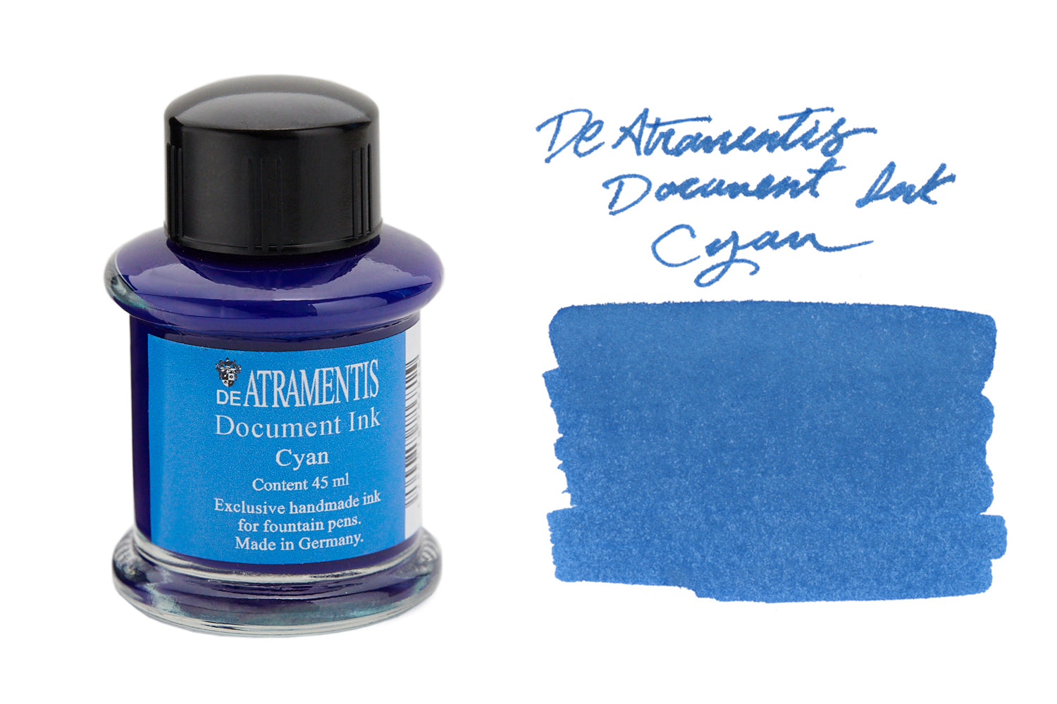 De Atramentis Document Ink Cyan - 45ml Bottled Fountain Pen Ink - The ...