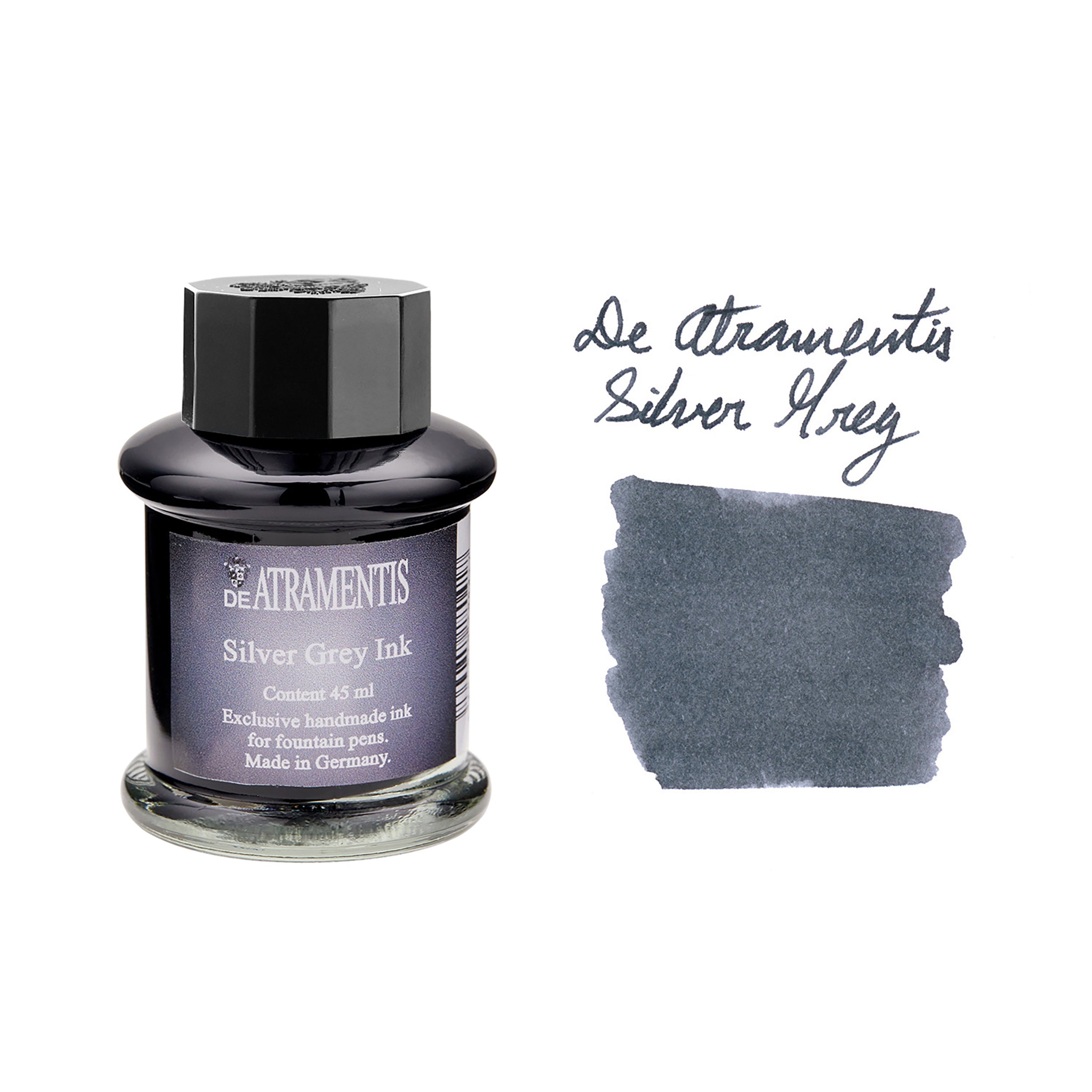 De Atramentis Silver Grey - 45ml Bottled Fountain Pen Ink - The Goulet ...
