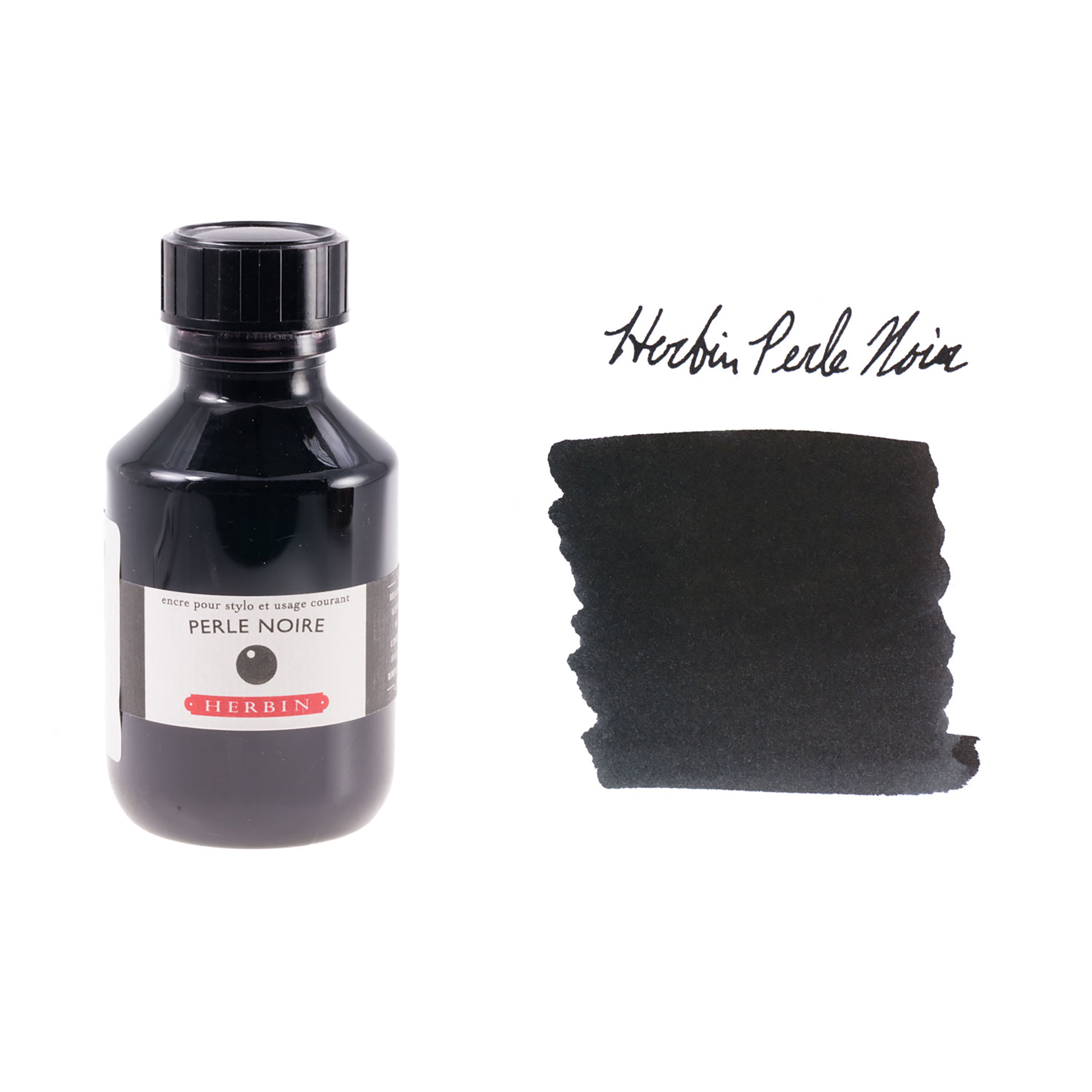 Jacques Herbin Perle Noire - 100ml Bottled Fountain Pen Ink - The ...
