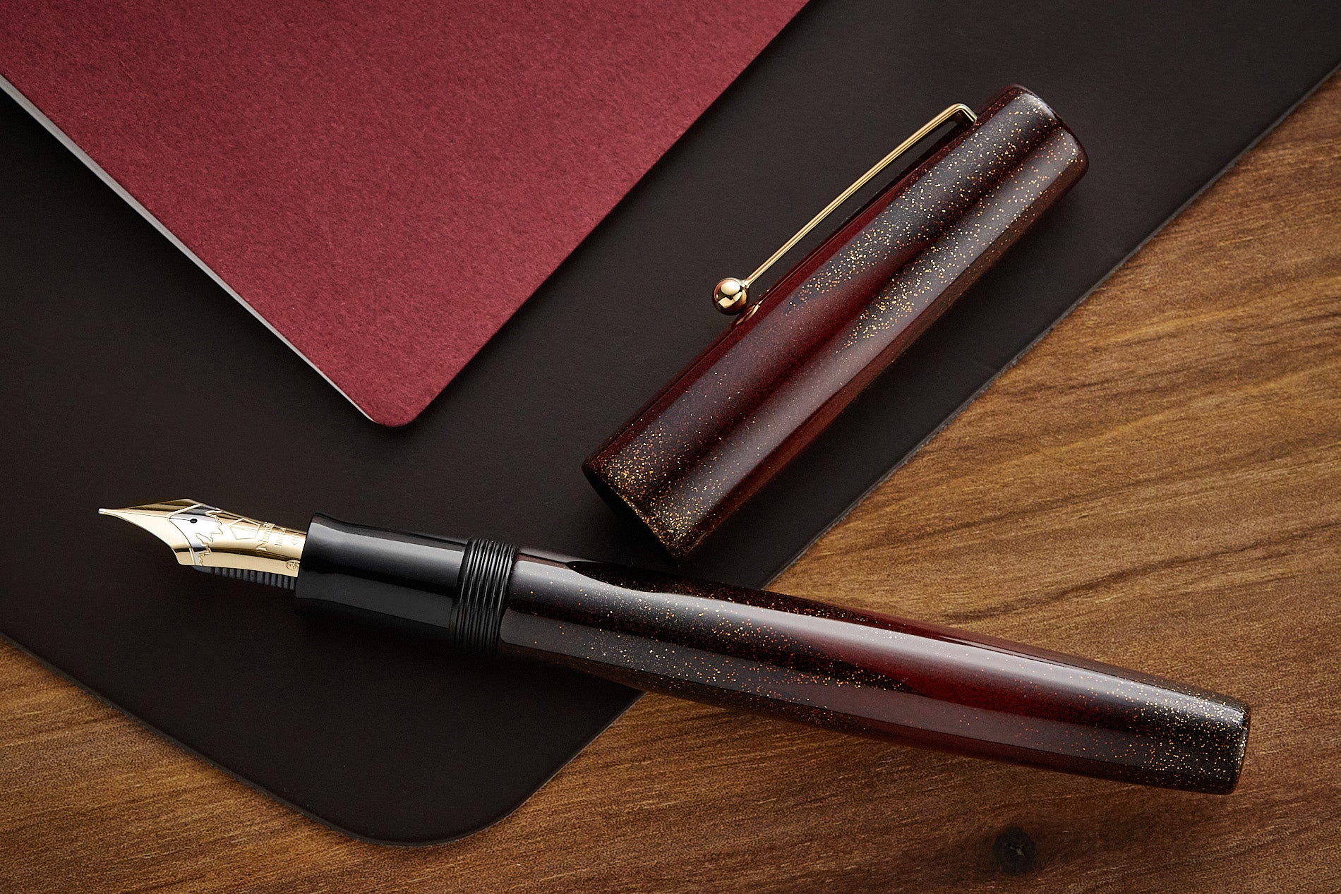 Namiki Aya Maki-e Fountain Pen - Akatsuki Red - The Goulet Pen Company