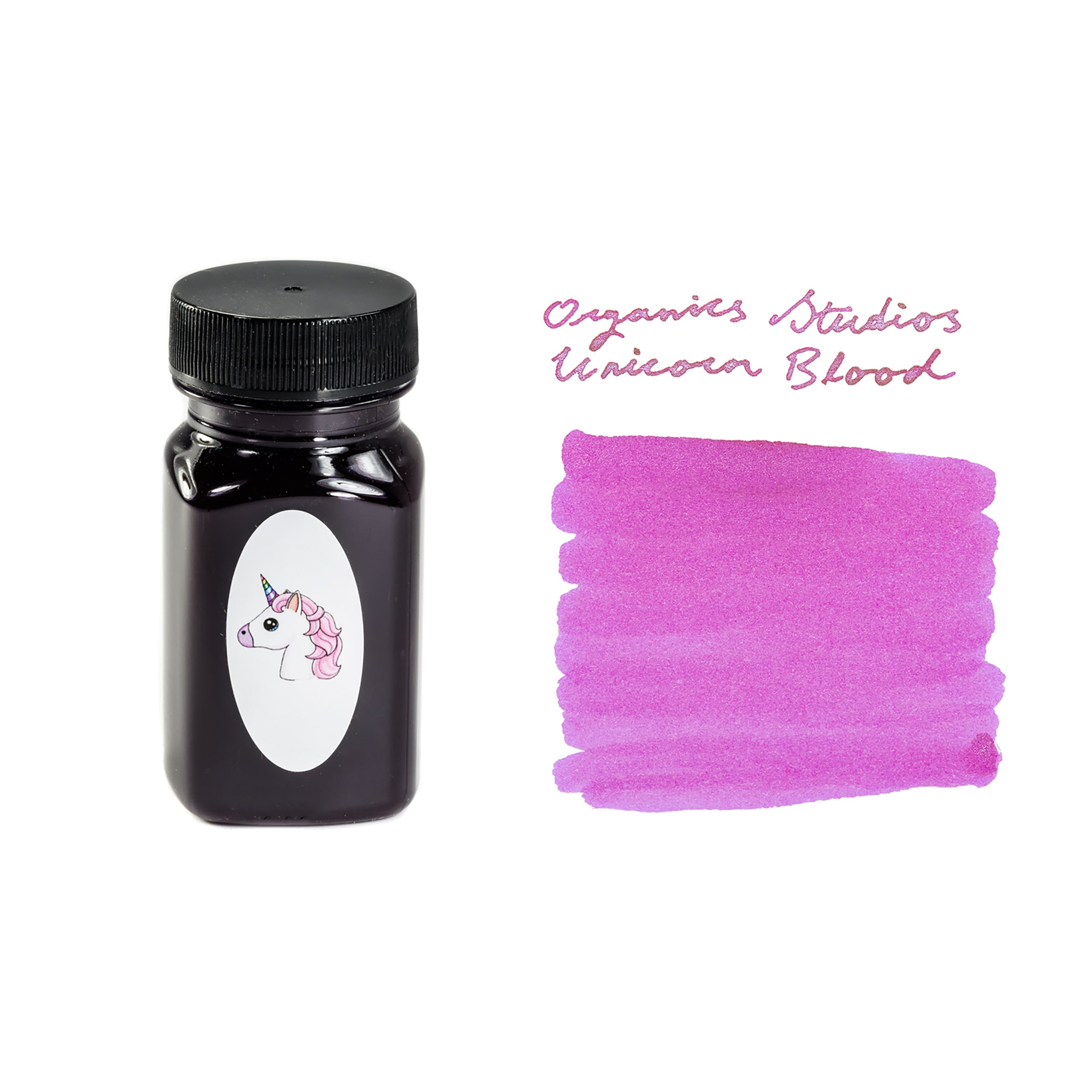 Organics Studio Unicorn Blood Pink Shimmer - 55ml Bottled Fountain Pen ...