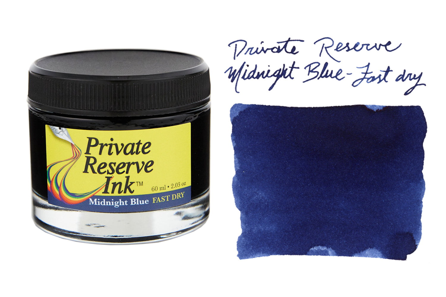 Private Reserve Midnight Blue Fast Dry - 60ml Bottled Fountain Pen Ink ...