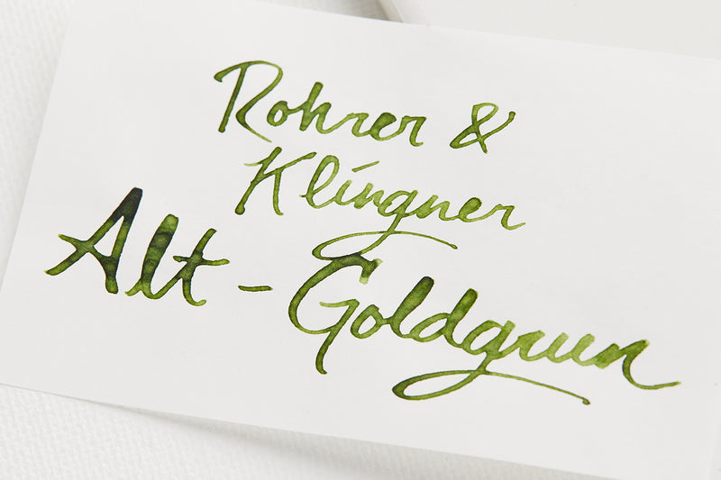 Rohrer & Klingner Alt-Goldgrun - Ink Sample - The Goulet Pen Company